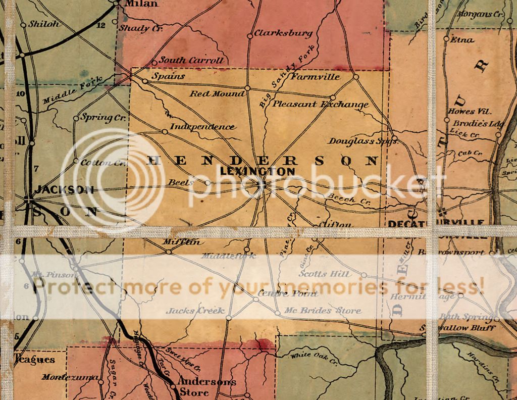 Henderson County TN 1862 Map Photo by bravuramedia | Photobucket